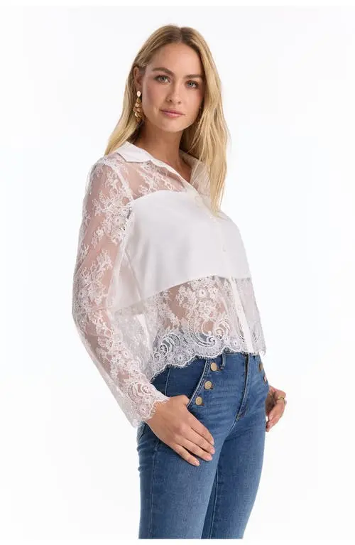 THE NOLI SHOP Vienna Lace Blouse - White