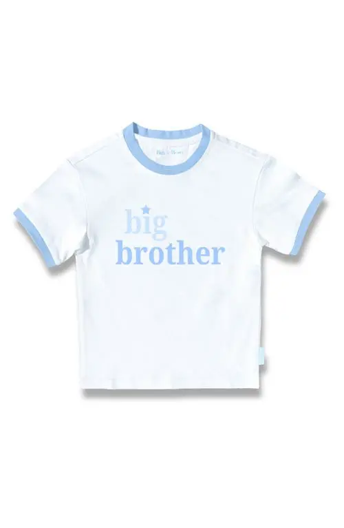 BITS & BOWS Big Brother T-shirt - White/blue