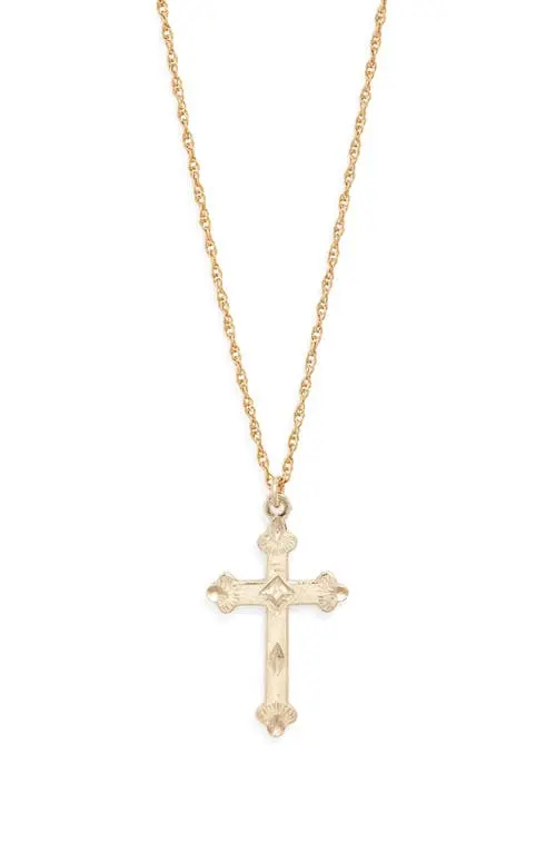 SET & STONES Julian Cross Pendant Necklace - Gold