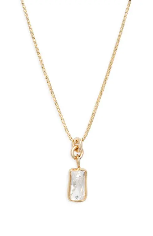 SET & STONES Agnes Cubic Zirconia Pendant Necklace - Gold