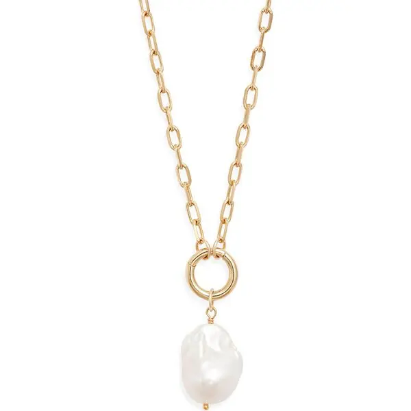 SET & STONES James Baroque Pearl Necklace - Gold