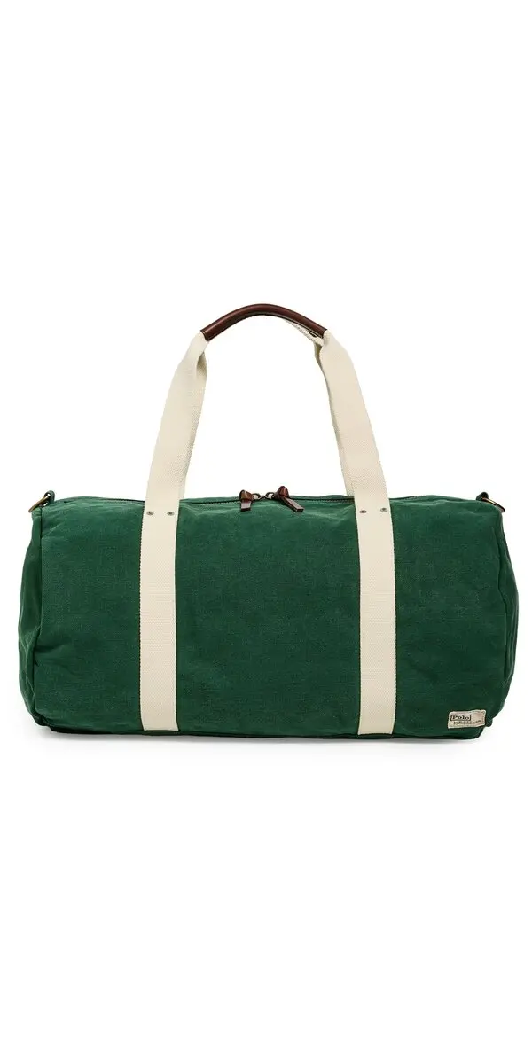 Ralph Lauren Canvas Duffle Bag - Green/cream
