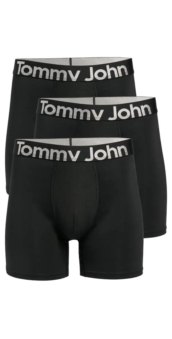Tommy John 360 Sport 6 Boxer Brief 3-pack - Black