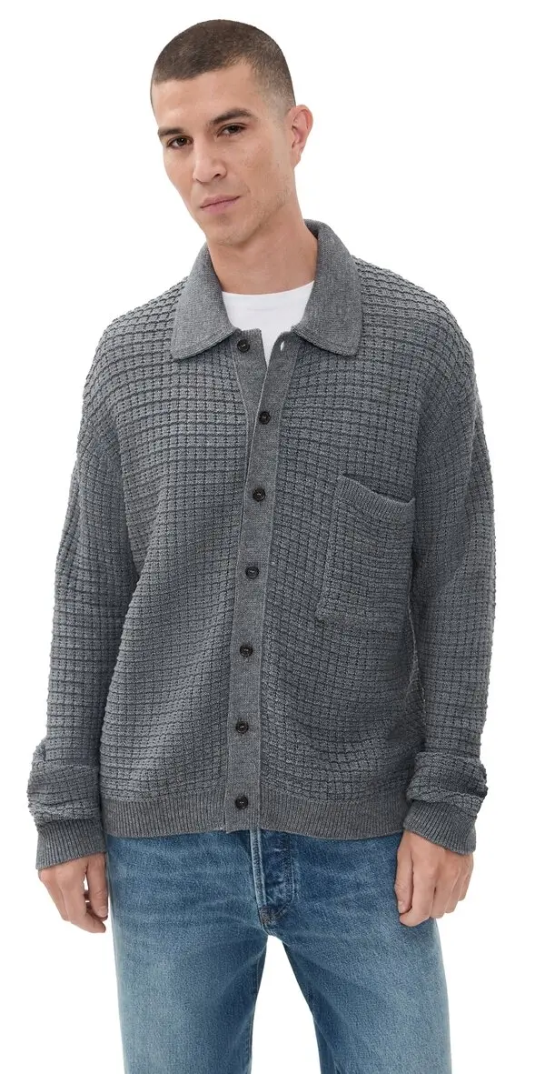 Universal Works Charlie Waffle Cardigan