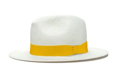 LASTELIER Panama Straw Hat - Yellow