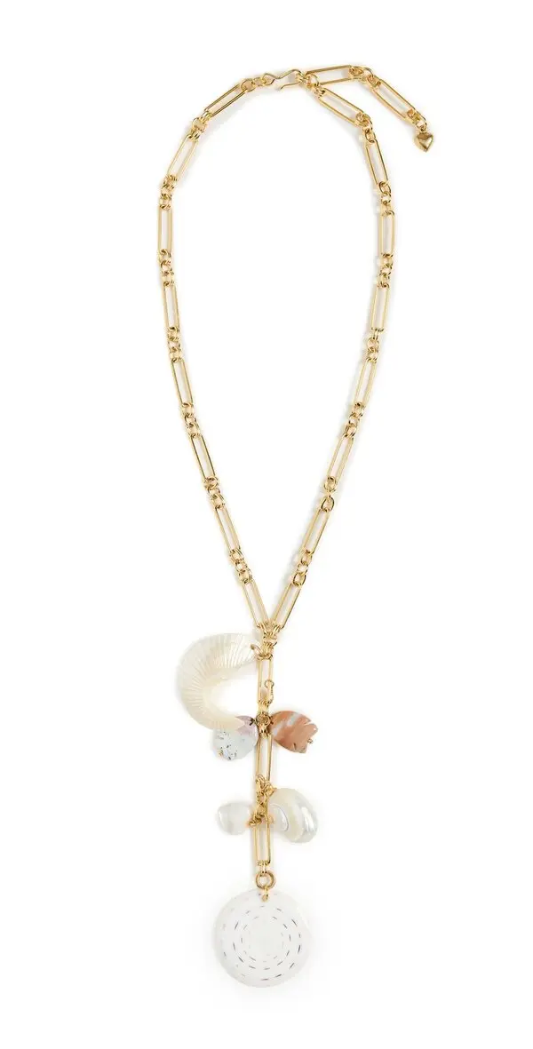 Brinker & Eliza Gozo Island Charm Necklace - Gold/shell