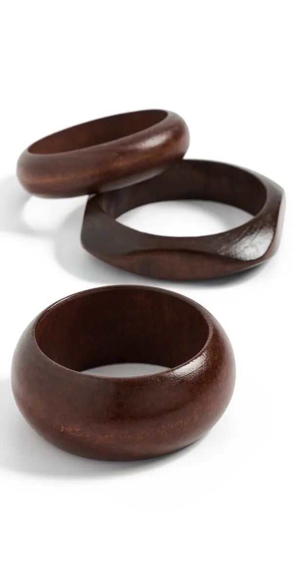 Shashi Jacques Bangle Set - Brown