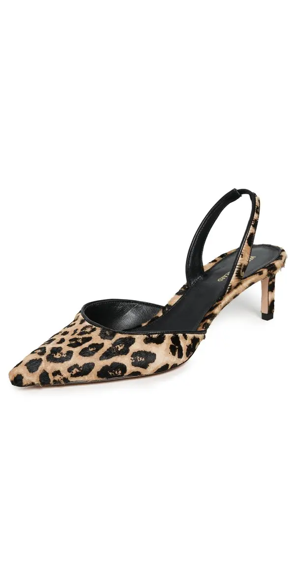 Veronica Beard Caroline Print Heels - Leopard