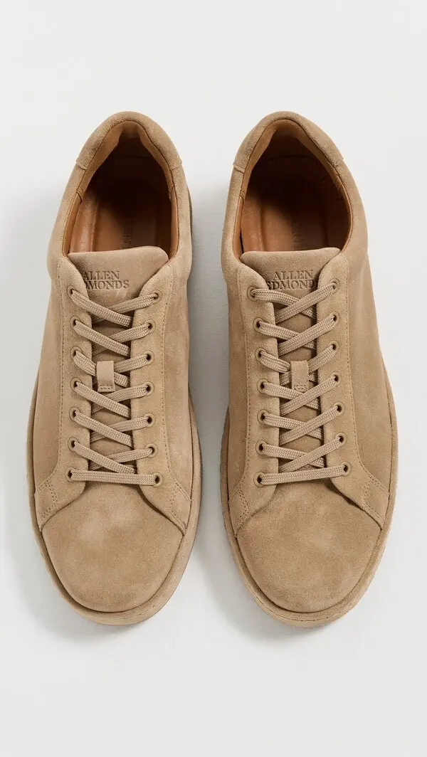 Allen Edmonds Barnes Suede Sneakers - Bone | Editorialist