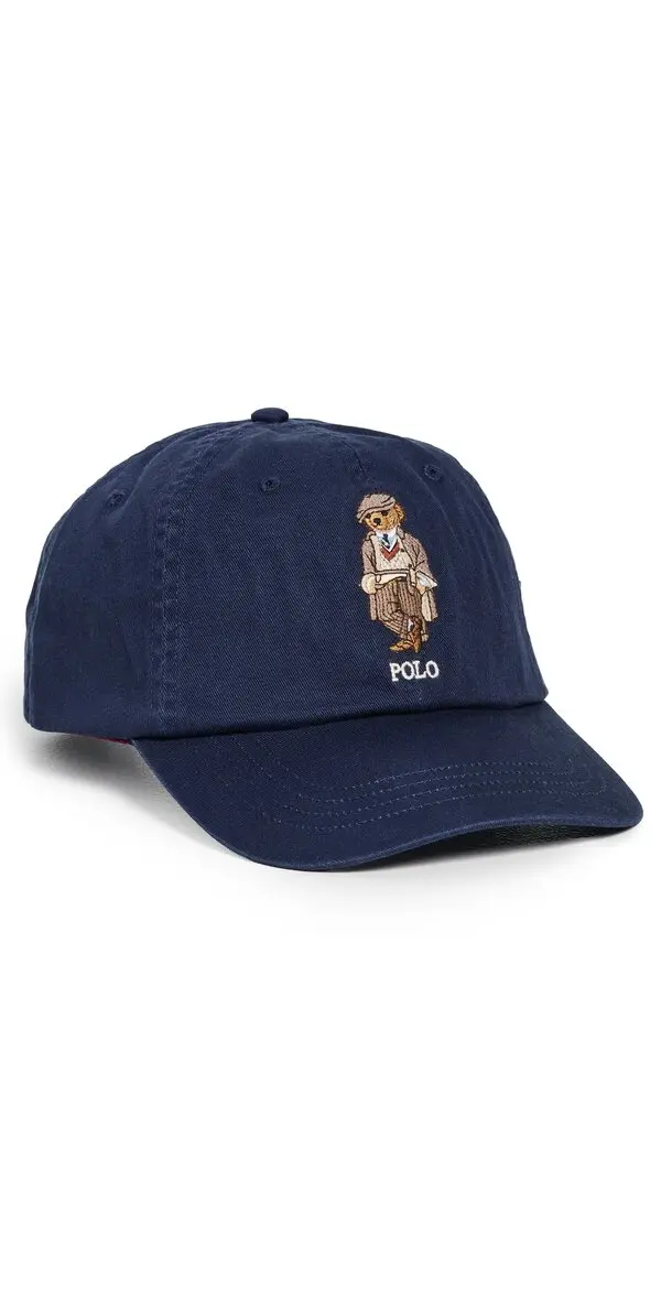 Ralph Lauren Classic Twill Novelty Bear Sport Cap - Newport Navy W/ Fa25 Bear