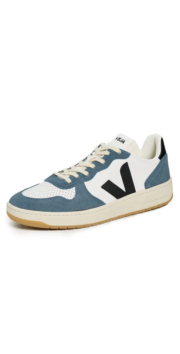 VEJA V-10 Leather Sneakers - White/black/california