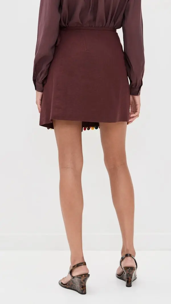 NEVER FULLY DRESSED Multi Shell Mini Wrap Skirt