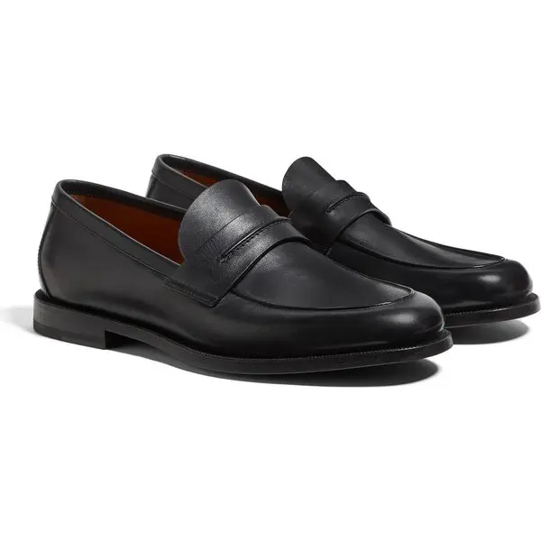 Zegna Leather Driving Loafer