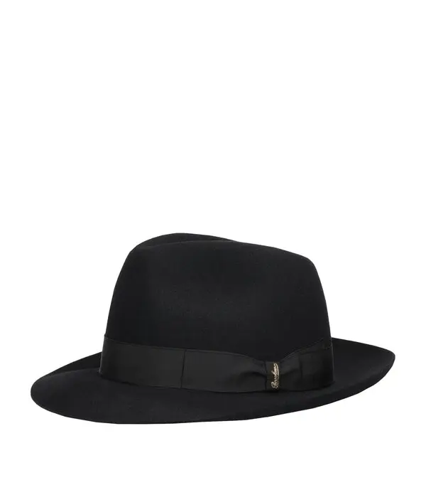 Borsalino Federico Beaver Felt Fedora - Black