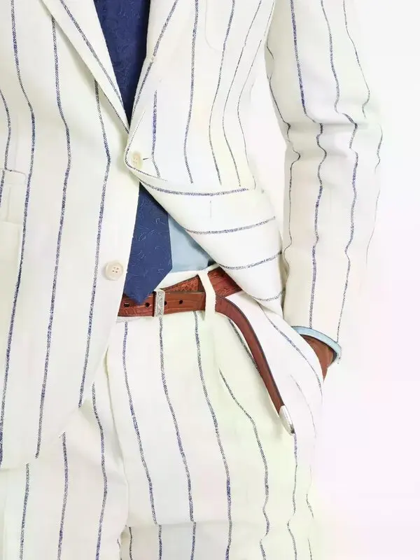 Brunello Cucinelli Pinstripe-print Linen Suit