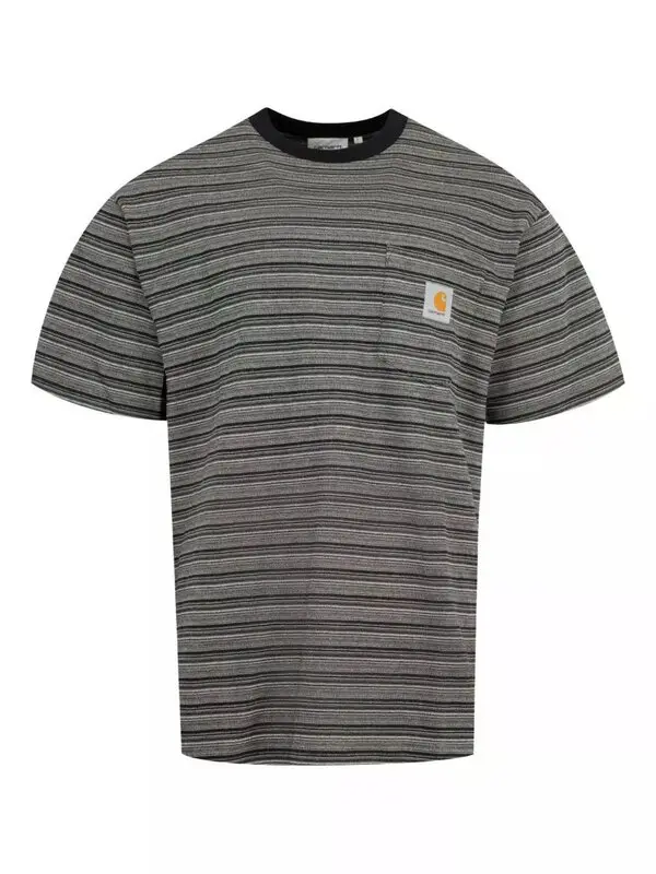 Carhartt Work In Progress Gellar Striped Pocket T-shirt - Black
