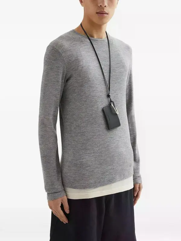 JIL SANDER Wool Layered Long Sleeve T-shirt