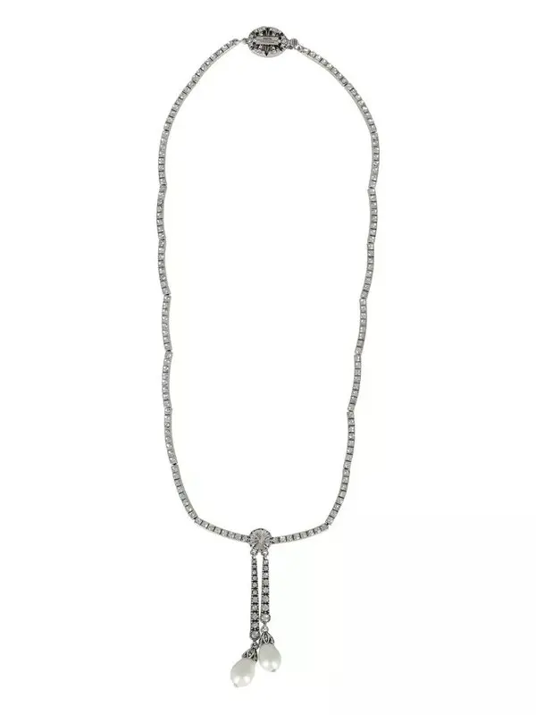 Max Mara Duda Embellished Necklace - Silver