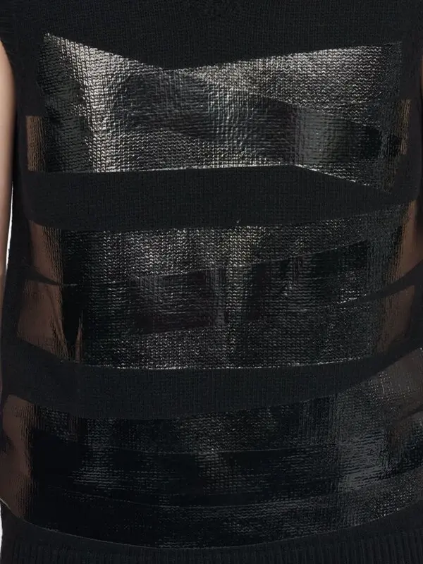 MAISON MARGIELA V-neck Sleeveless Wool Knit Top