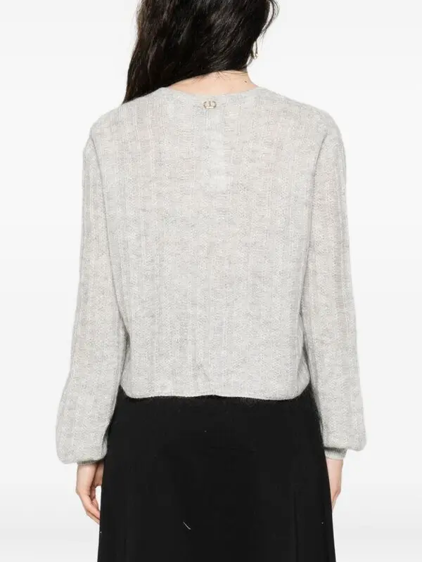 Twin-set V-neck Cropped Sweater