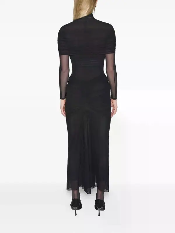 MUGLER High-neck Gown With Draped Detailing