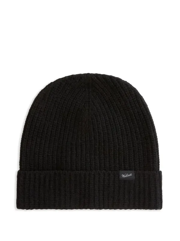 Woolrich Ribbed Virgin Wool-blend Beanie - Black