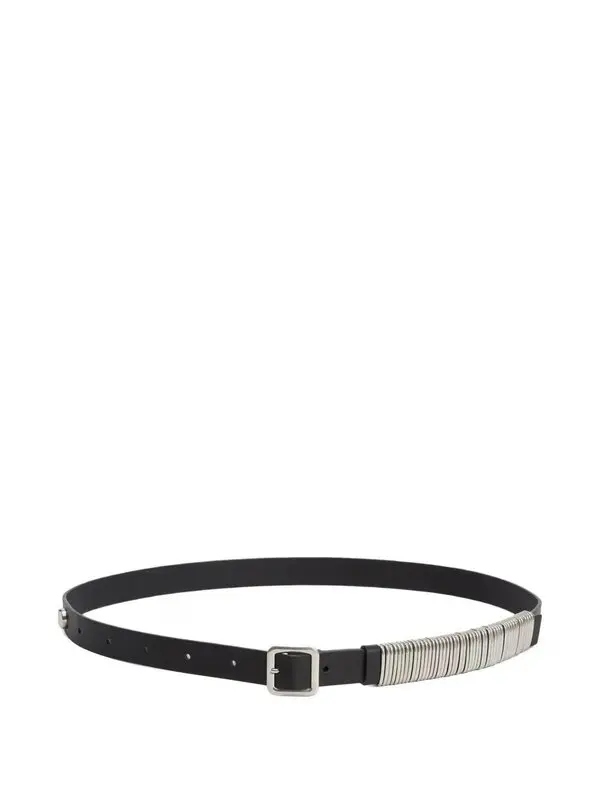 JIL SANDER Leather Metal-ring Belt - Black