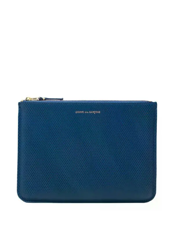 Comme Des Garçons Textured Zip Wallet - Blue