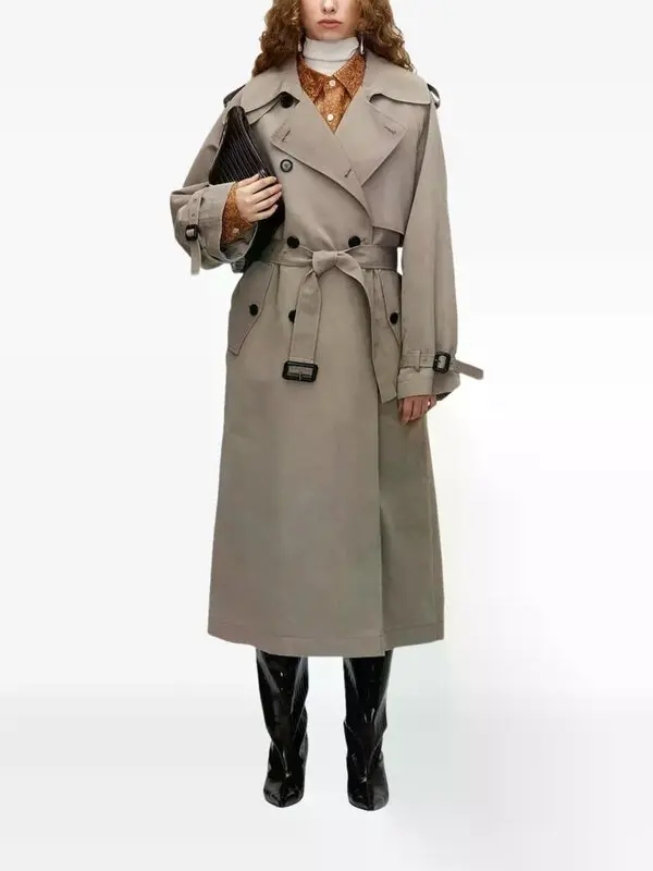UMBER POSTPAST Belted Double-breasted Trench Coat