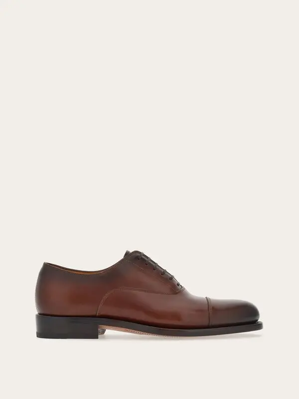 FERRAGAMO Tramezza Oxford With Toe Cap - Brown