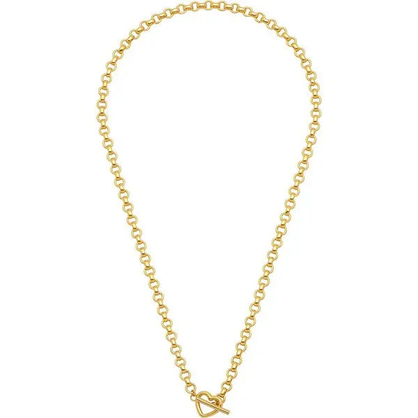 Estée Lauder Heart T-bar Chain Necklace - Gold