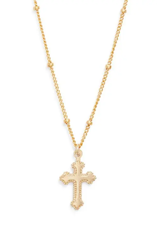 SET & STONES Archie Cross Pendant Necklace - Gold