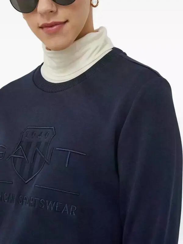 Gant Tonal Archive Shield Logo-embroidered Sweatshirt