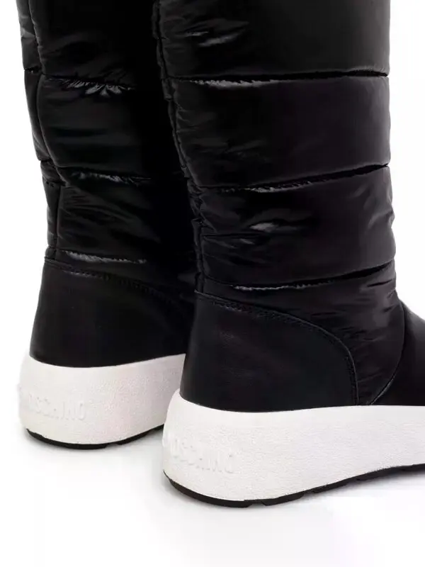 Moschino Quilted Logo-plaque Snow Boots