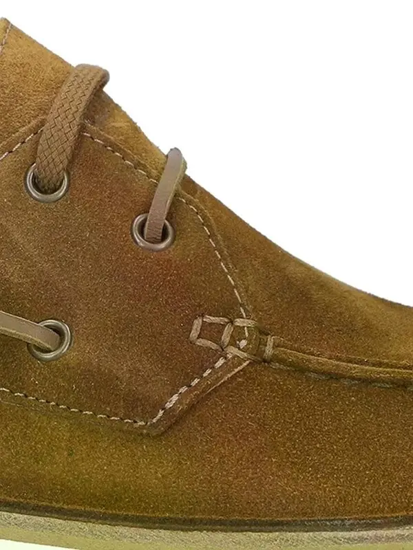 ASTORFLEX Suede Leather Lace-up Boat Loafers - Brown