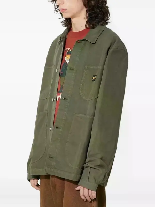 STAN RAY Coverall Double-pocket Button-front Jacket - Green