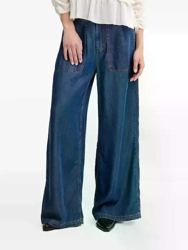 Munthe Pleated Wide-leg Jeans