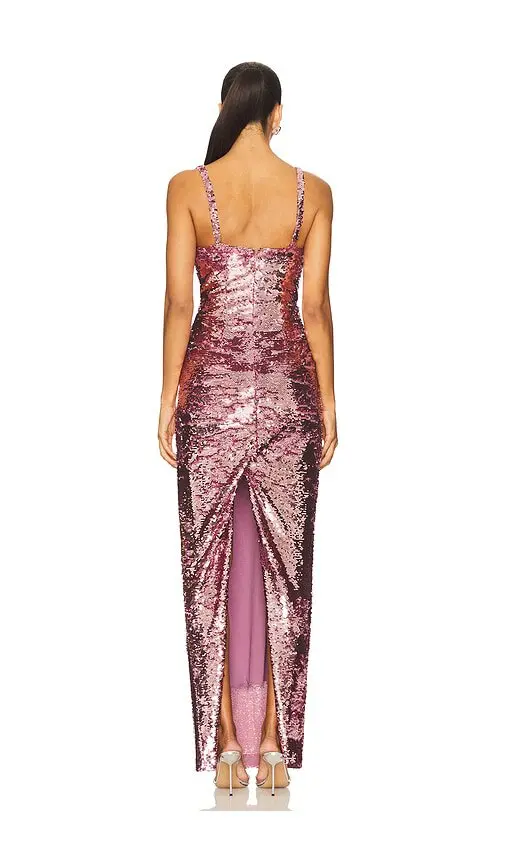L'Agence Karma Sequin Maxi Dress