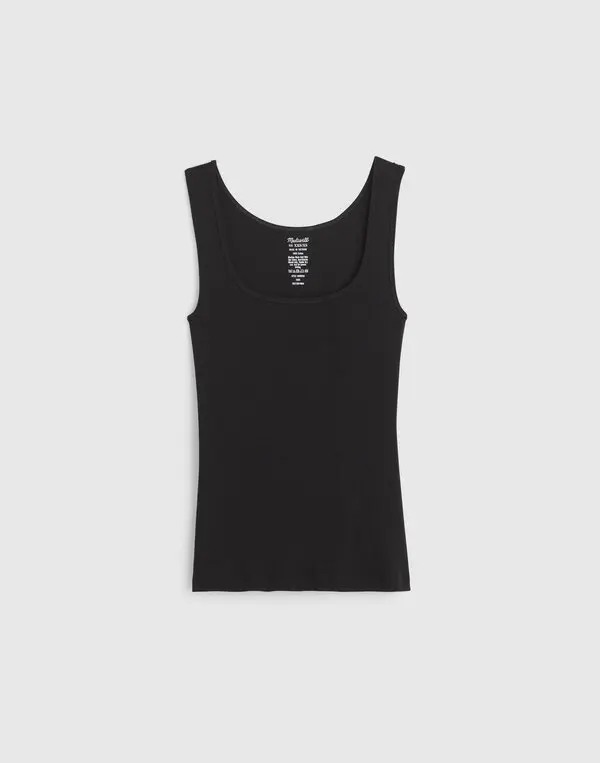 Madewell Scoopneck Tank - Jet Black