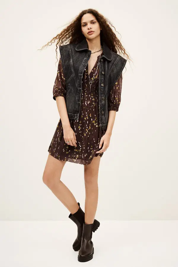 Ba&sh Kanissa Short Printed Dress - Brown
