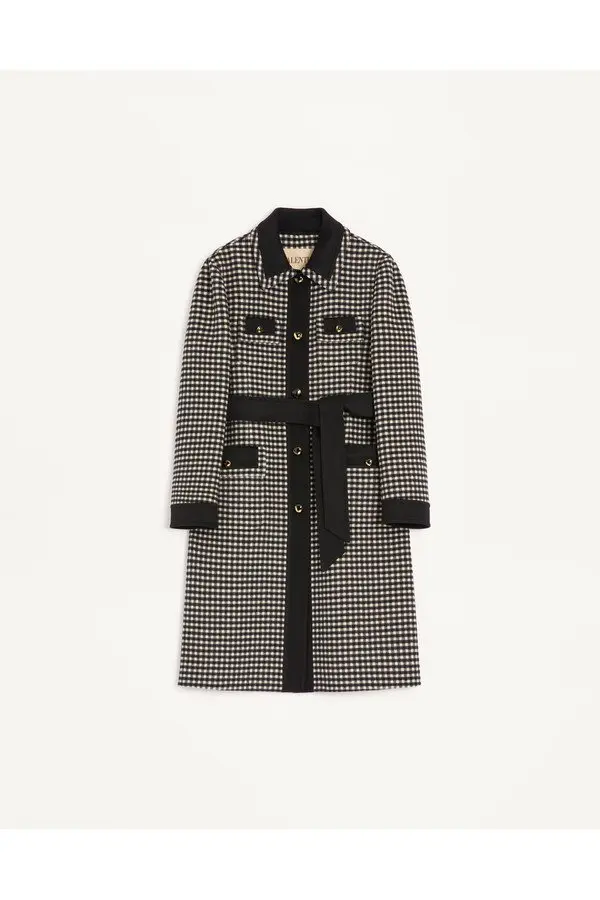 Valentino Garavani Micro Vichy Coat - Black