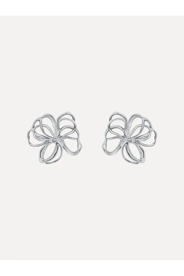Oscar De La Renta Threaded Flower Earrings - Floral