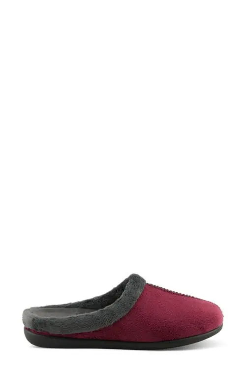 SPRING STEP SHOES Aushana Faux Fur Mule Slipper - Bordeaux Multi