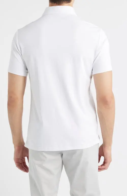 Robert Barakett Georgia Solid Pima Cotton Polo - White