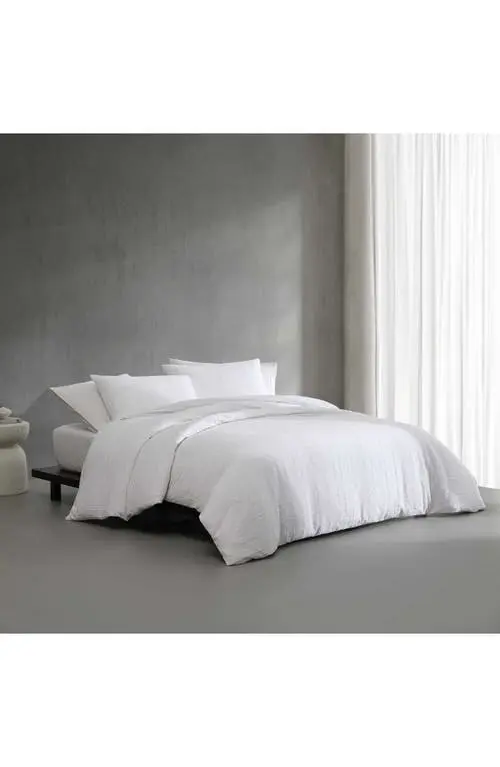 Calvin Klein Puckered Grid Duvet Cover & Shams Set