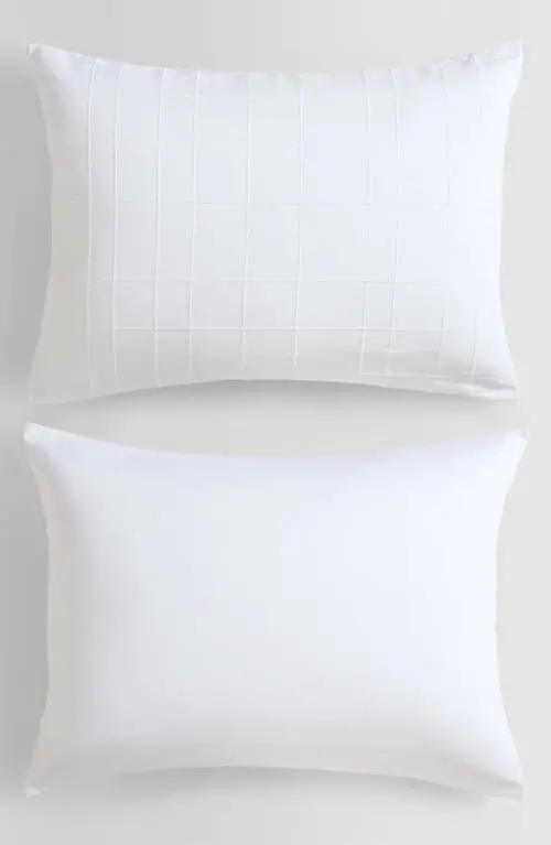 Calvin Klein Puckered Grid Duvet Cover & Shams Set