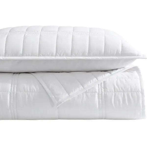 Calvin Klein Washed Percale Quilt & Shams Set - White