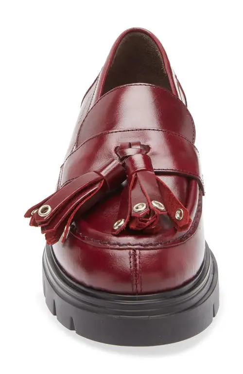WONDERS Tassel Platform Loafer - Oregon Vino