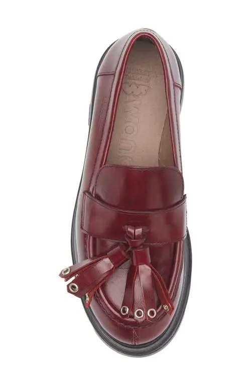 WONDERS Tassel Platform Loafer - Oregon Vino