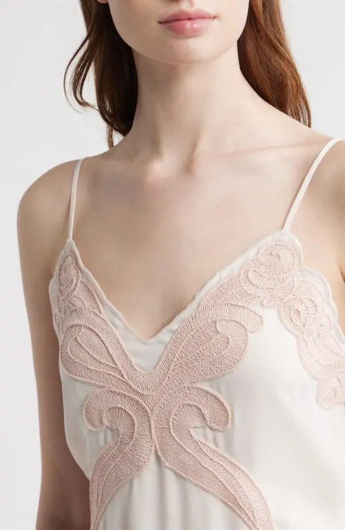 Rag & Bone Ann Embroidery Detail Midi Slipdress